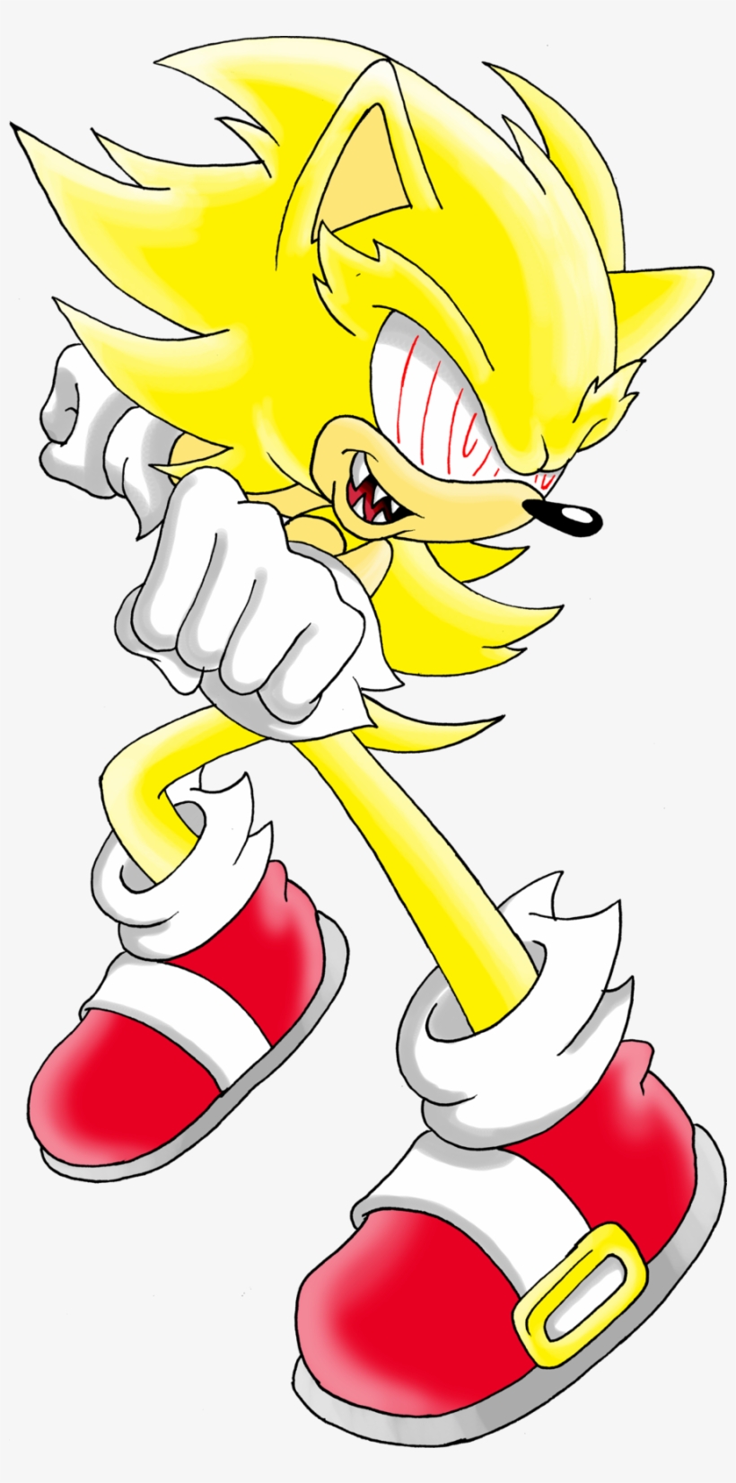 Evil Super Sonic - Sonic The Hedgehog Super - 900x1769 PNG Download ...
