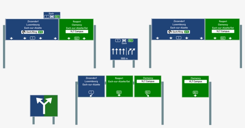Highway Exit Sign Png - Traffic Sign - 1100x522 PNG Download - PNGkit