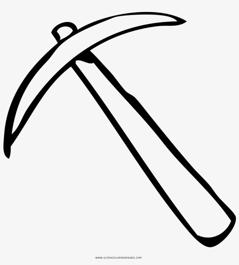 Pickaxe Coloring Page - Line Art - 1000x956 PNG Download - PNGkit