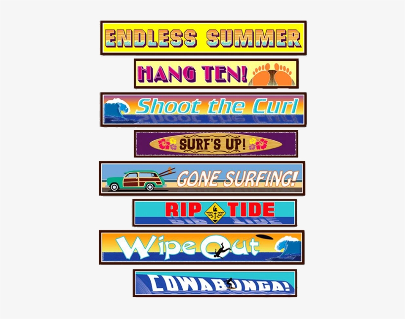 Cutout Surfer Street Signs - Beistle 54522 Surfer Street Sign Cutouts ...