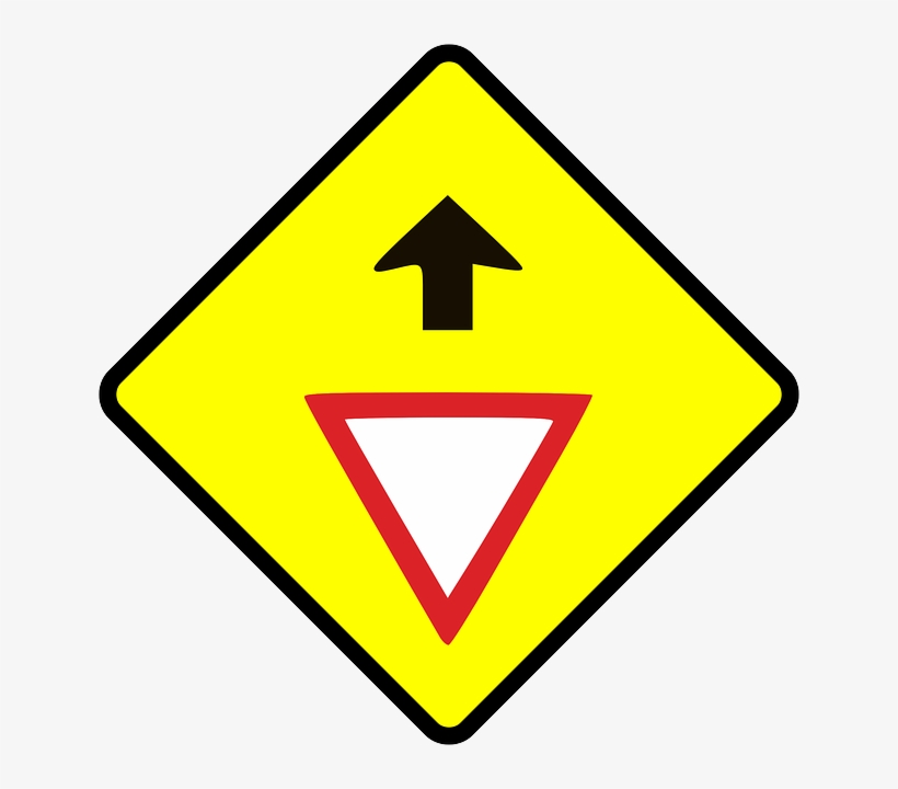 Sign, Symbol, Traffic, Transportation, Way, Road - Give Way Ahead Sign ...