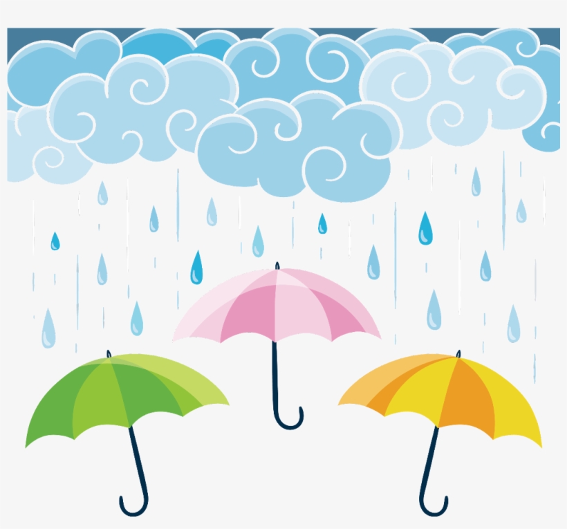 Ftestickers Sticker - Umbrella With Rain Png - 1024x906 PNG Download ...