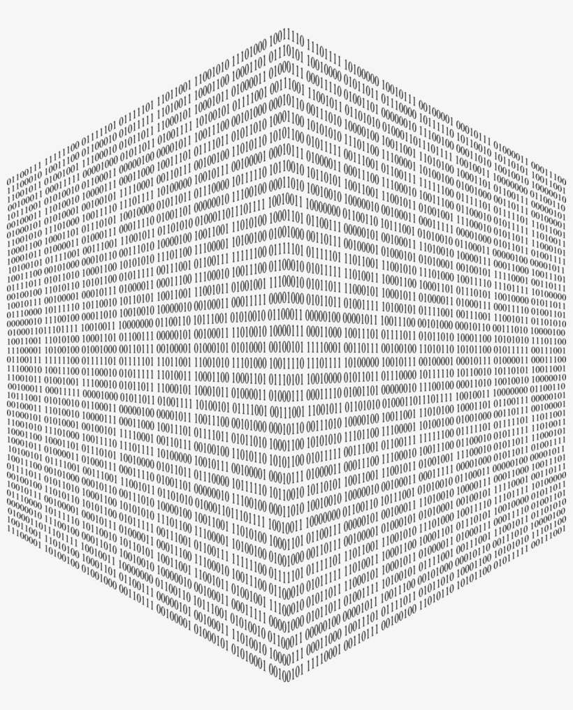 Cube With Binary Code - Transparent Binary 3d Png - 800x937 PNG ...