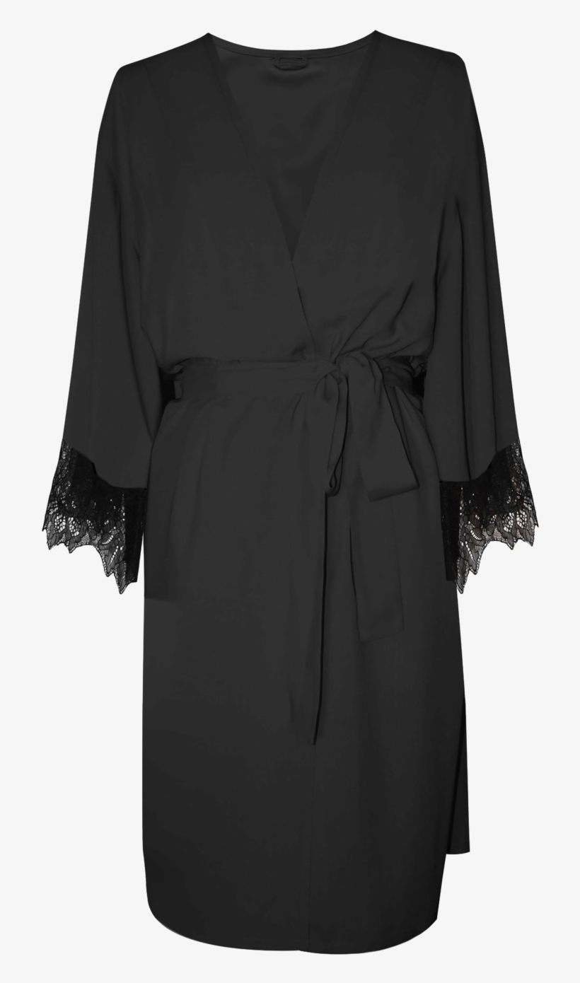 Ebony Lace Robe - Dress - 1000x1500 PNG Download - PNGkit