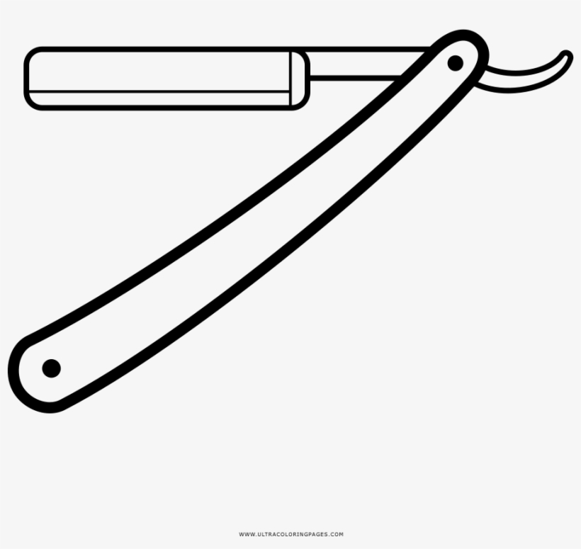 Straight Razor Coloring Page - Marking Tools - 1000x1000 PNG Download ...