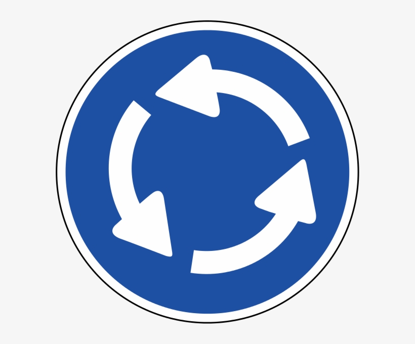 Traffic Roundabout Road Sign Png Image High Quality - Roundabout ...
