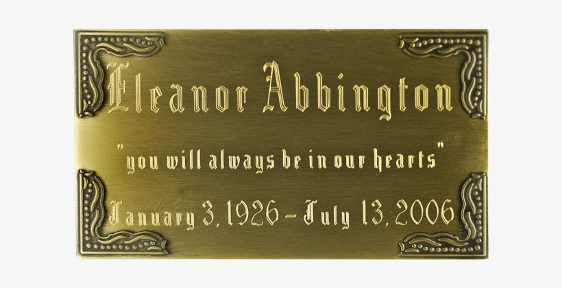 Rectangle Brass With Design - Commemorative Plaque - 650x650 PNG ...