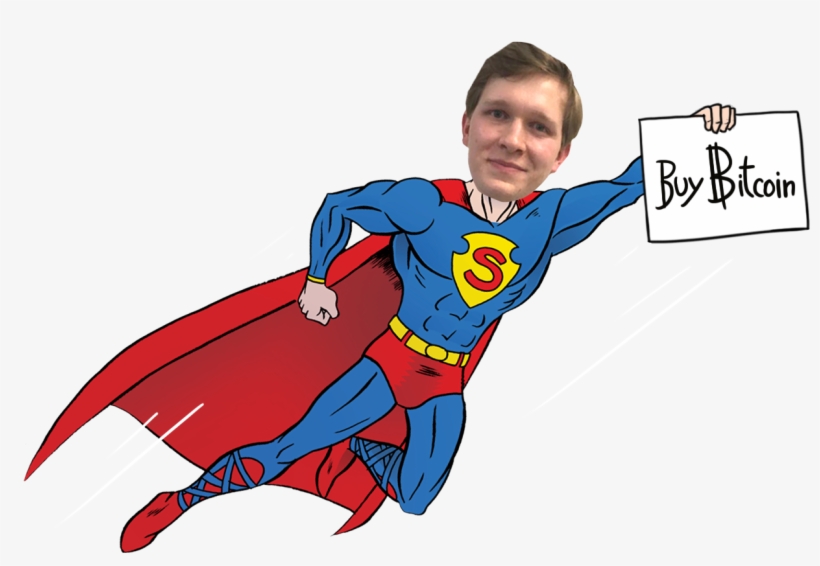 Bitcoin Sign Guy - Superman - 1400x800 PNG Download - PNGkit