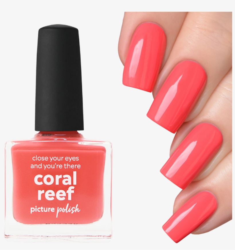 Nail Polish Coral Reef - Nail - 1000x1000 PNG Download - PNGkit