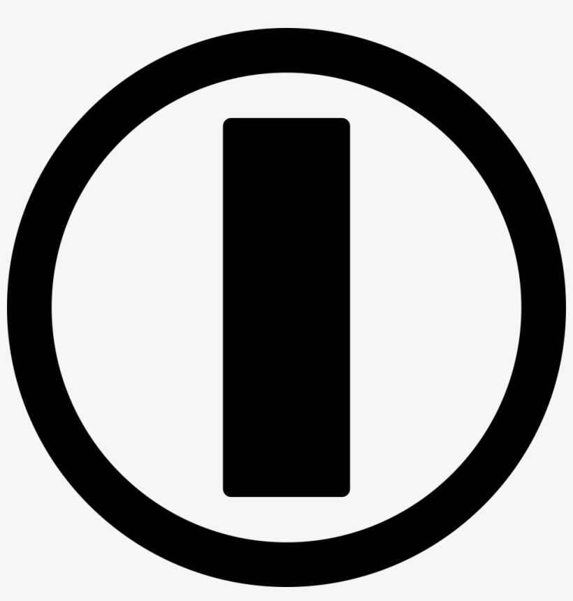 Download Transparent On Power Circular Symbol With A Bar Inside ...