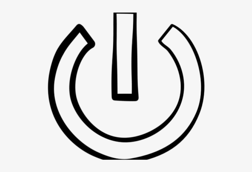 Button Clipart Power Symbol - Line Art - 640x480 PNG Download - PNGkit