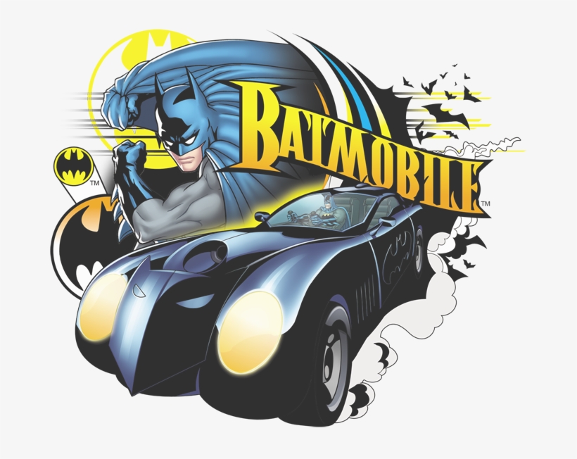 Download Transparent Batman Batmobile Youth Hoodie - Cartoon - PNGkit