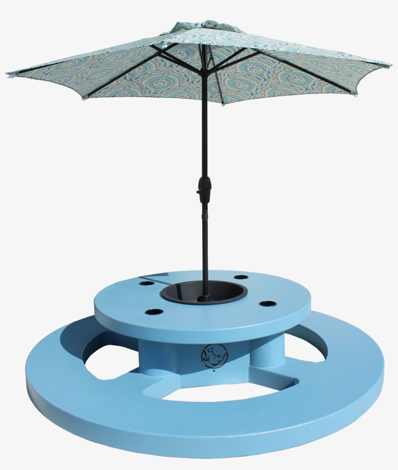 Round Floating Picnic Table - Floating Foam Picnic Table - 2500x2500 ...