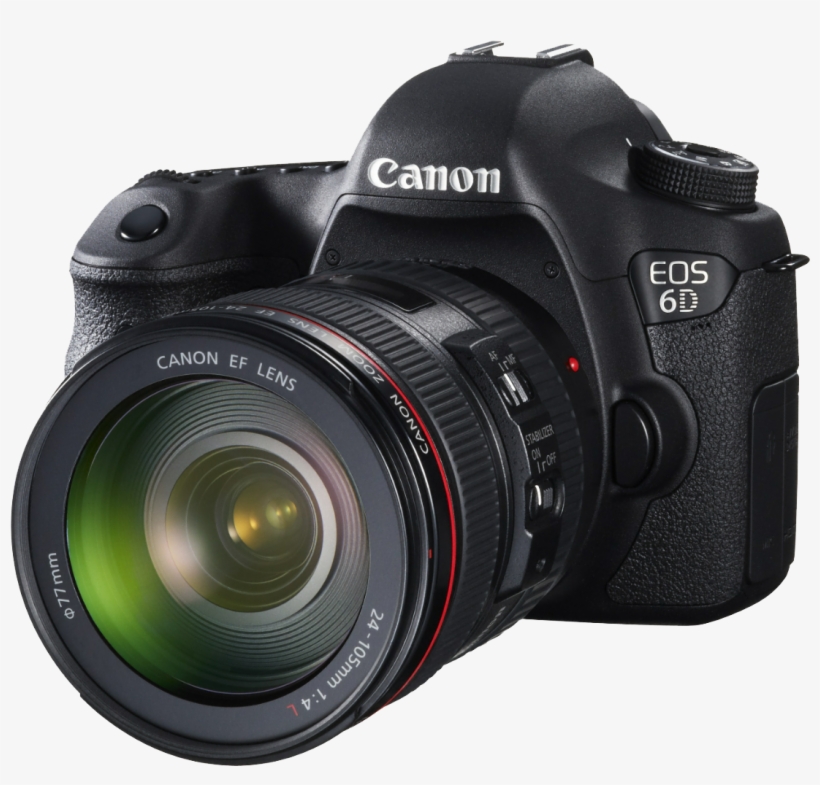 Digital Slr Camera Transparent Png Sticker - Canon Eos 6d Dslr Camera ...