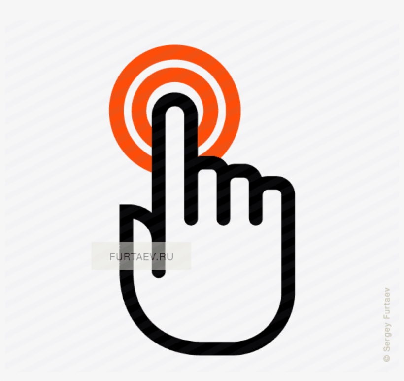 Free Png Download Hand Touching Button Icon Png Images - Finger Pushing ...