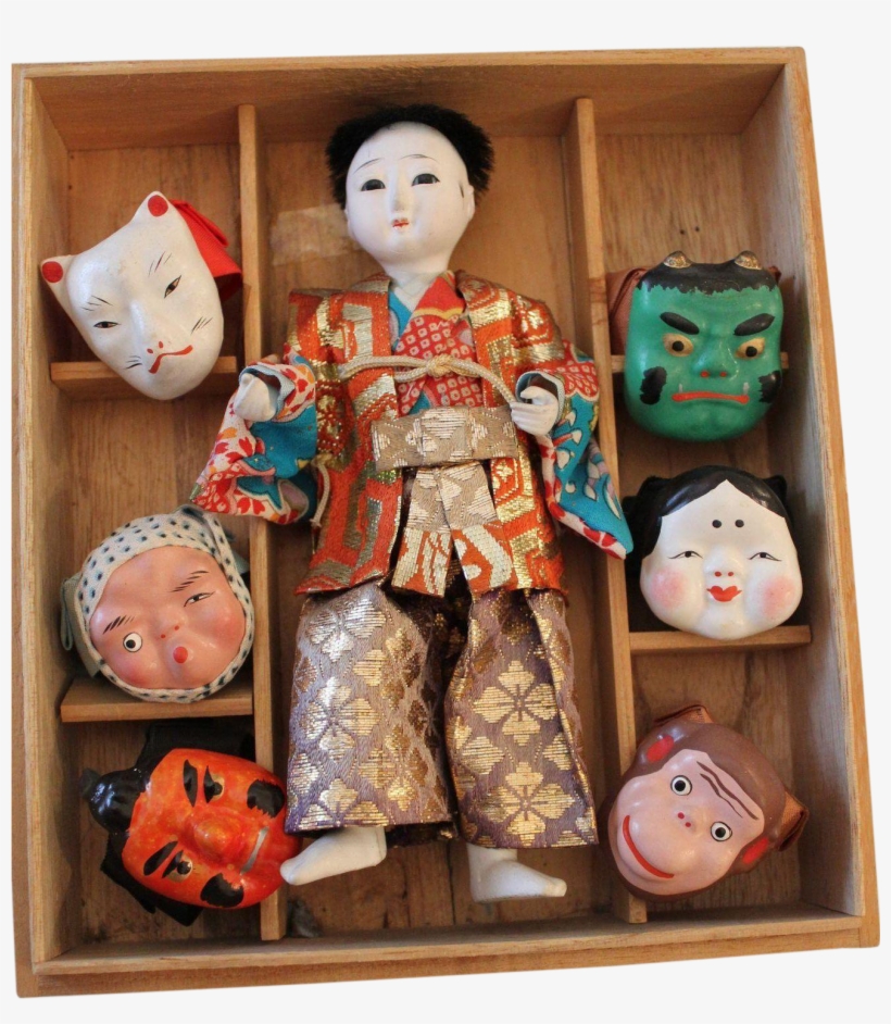 Download Transparent Japanese Theatre Mask - Figurine - PNGkit