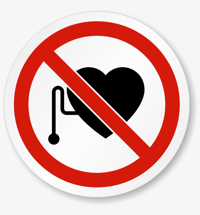 No Pacemakers Wearer Symbol Iso Circle Sign - Internet And Phone Outage ...