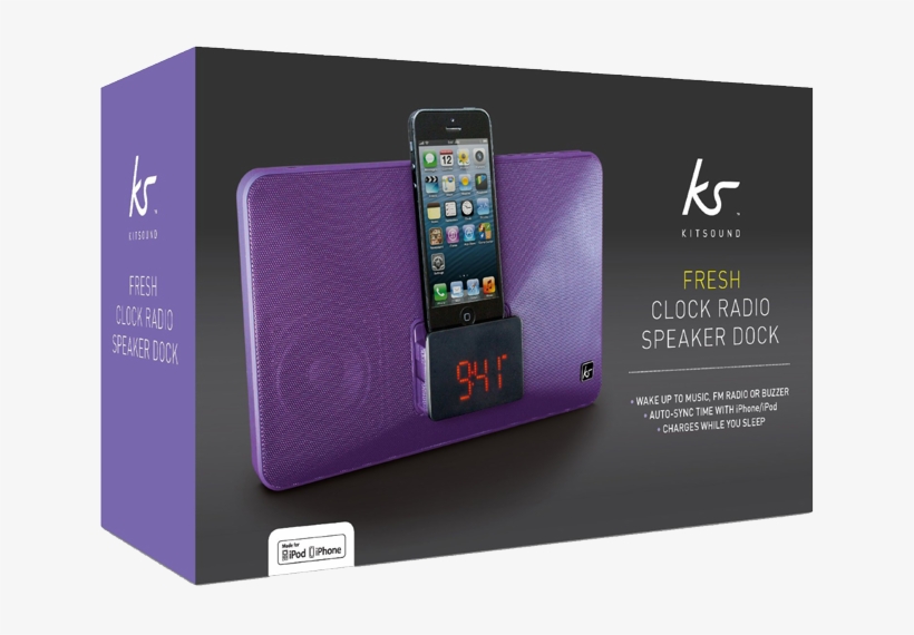 Kitsound Fresh Alarm Clock Radio Docking Station With - Iphone 5s ...