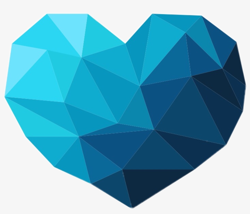 Polygon Sticker - Heart Polygon Png - 1024x831 PNG Download - PNGkit