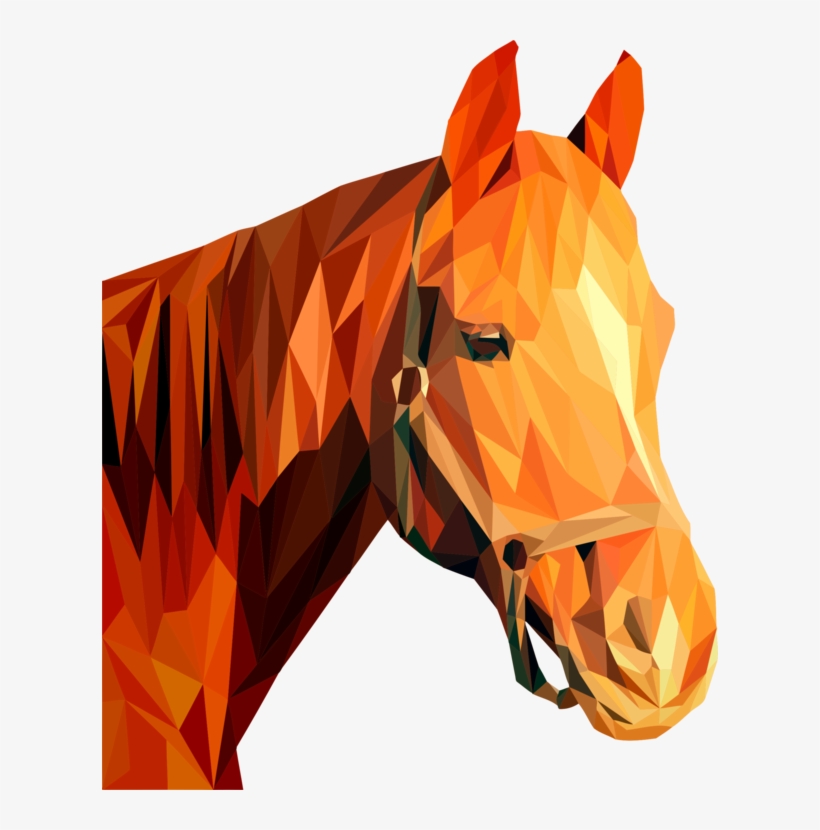 Horse Low Poly Computer Graphics Polygon Animal - 616x750 PNG Download ...