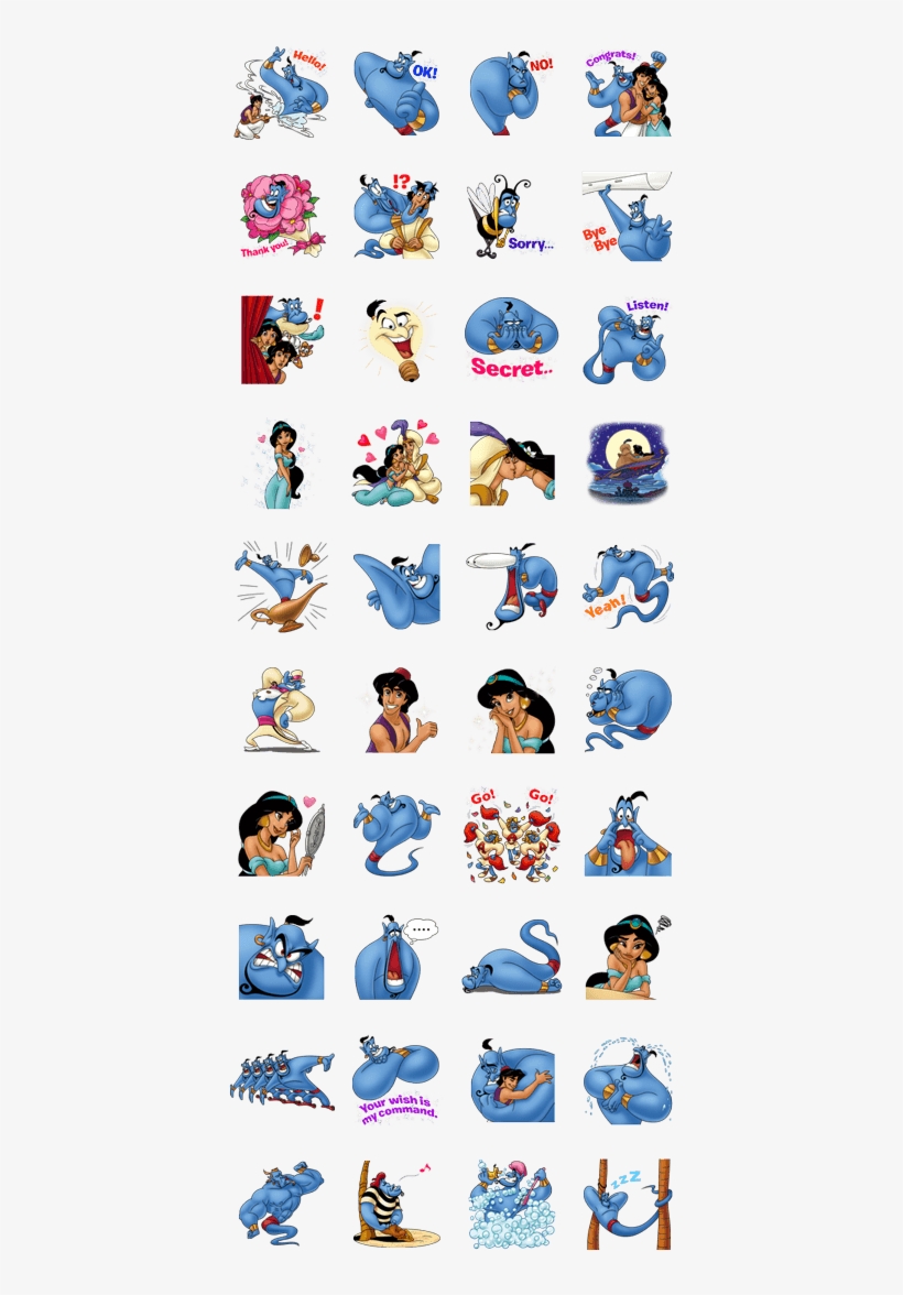 Previous - Aladdin Line Stickers - 420x1121 PNG Download - PNGkit