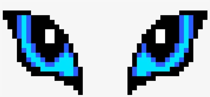 Blue Cat Eyes - Pixel Art Eye - 1100x540 PNG Download - PNGkit