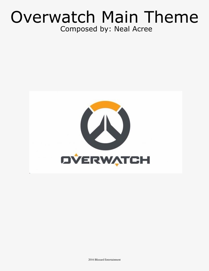 Overwatch - Main Theme - Sign - 850x1100 PNG Download - PNGkit
