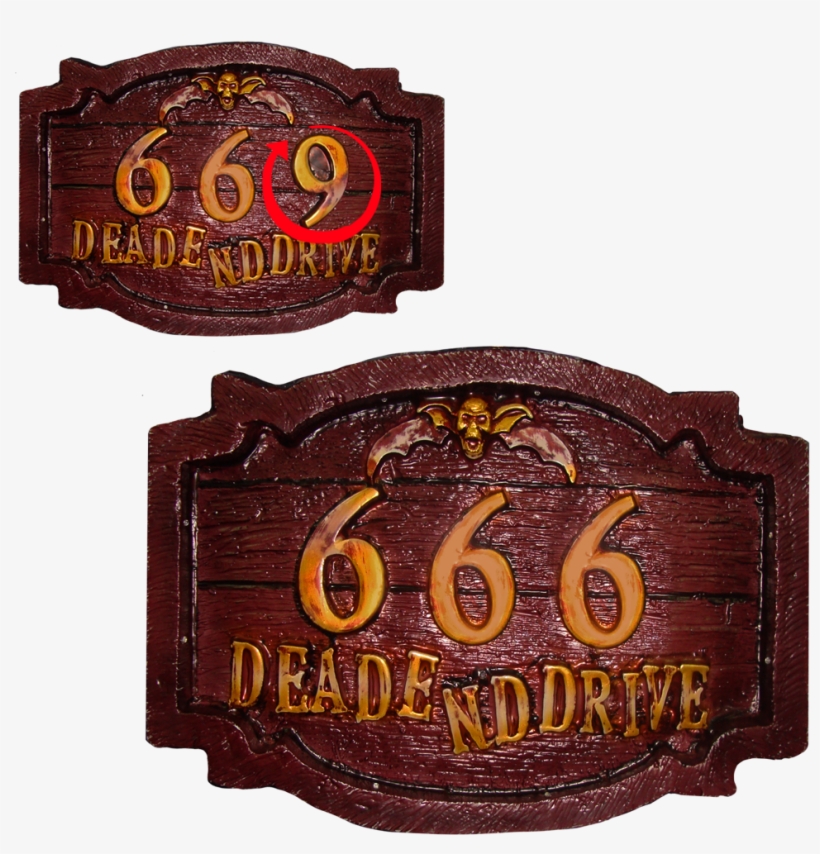 Haunted 666 Sign - Number - 1000x1000 PNG Download - PNGkit