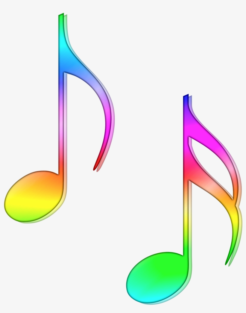 Notas Musicales De Colores - 583x720 PNG Download - PNGkit