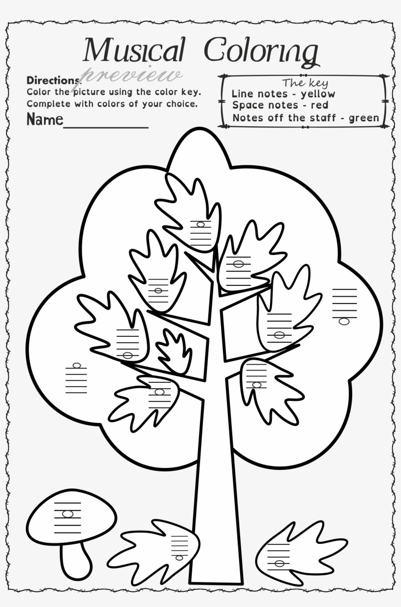 Fall Music Worksheets Pack - Music - 2271x3325 PNG Download - PNGkit