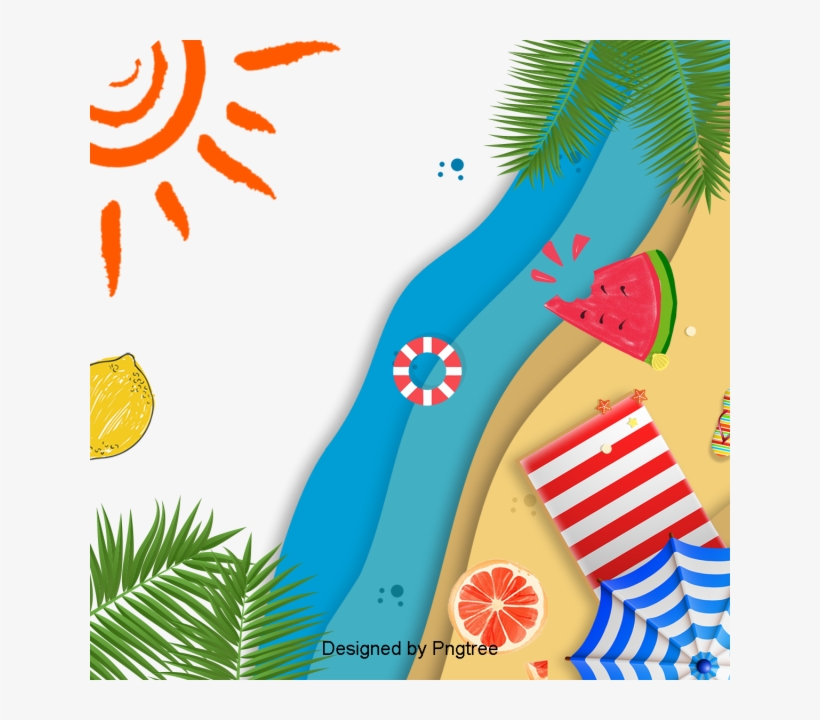 Beautiful, Cartoon, Lovely, Hand-painted, Summer Vacation, - Animation ...