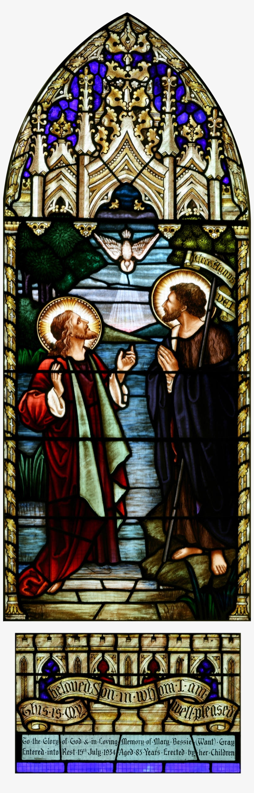 Download Transparent Stjohnsashfield Stainedglass Baptism - PNGkit