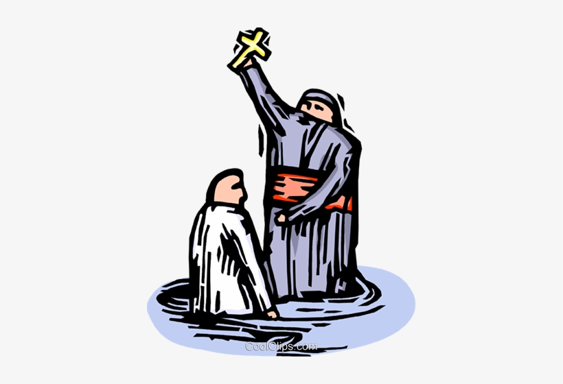 Priest Performing A Baptism Royalty Free Vector Clip - Priest ...