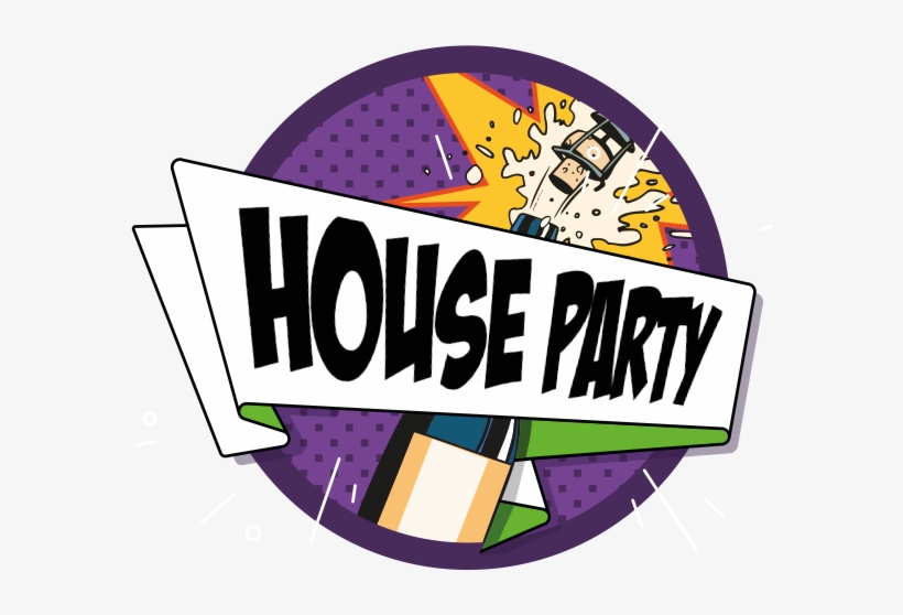 House Party On White 1 - Graphic Design - 591x591 PNG Download - PNGkit