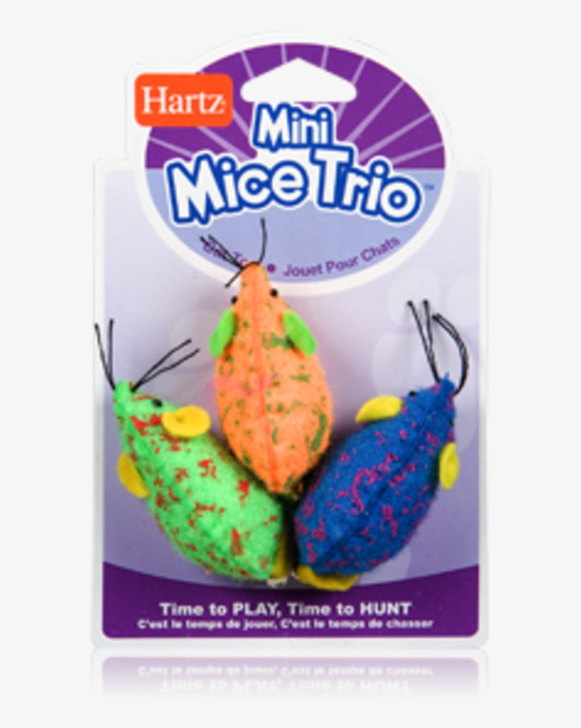 Trio Of Felt Mice - Hartz Mini Mice Trio Cat Toys - 708x1000 PNG ...