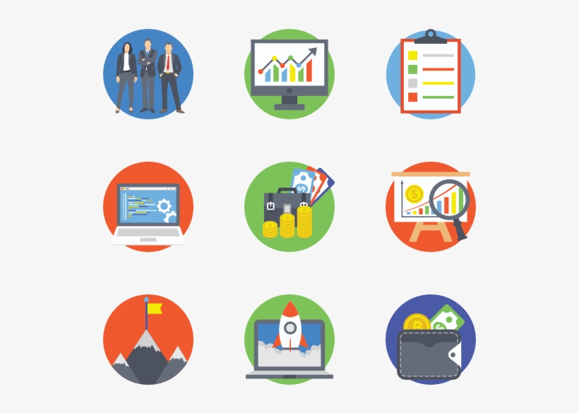 Business - Free Flat Icons - 600x564 PNG Download - PNGkit