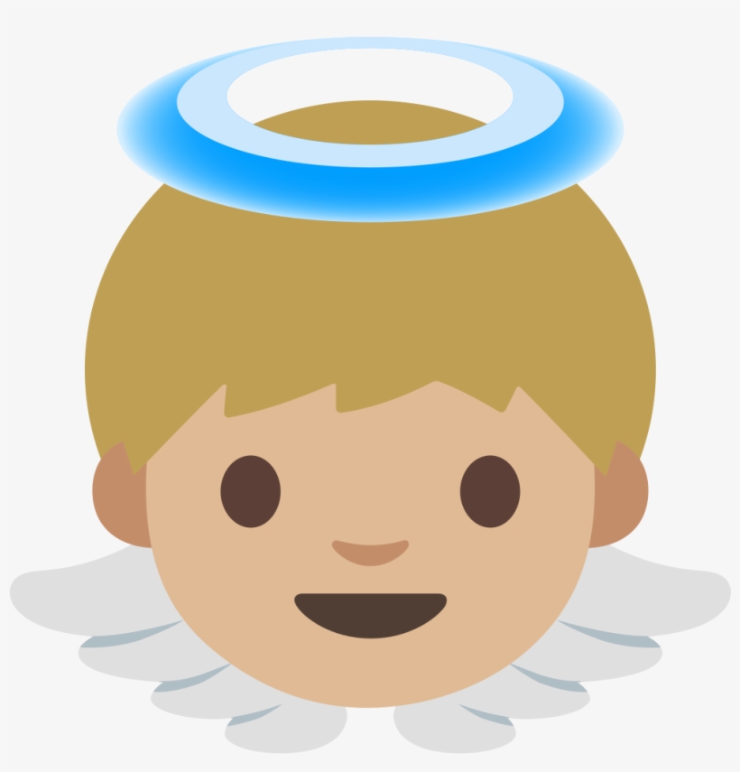 Emoji U1f47c 1f3fc - Emoji Anjinho - 1024x1024 PNG Download - PNGkit