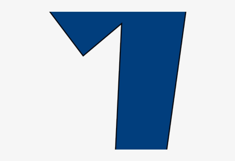 Blue Number One Clipart