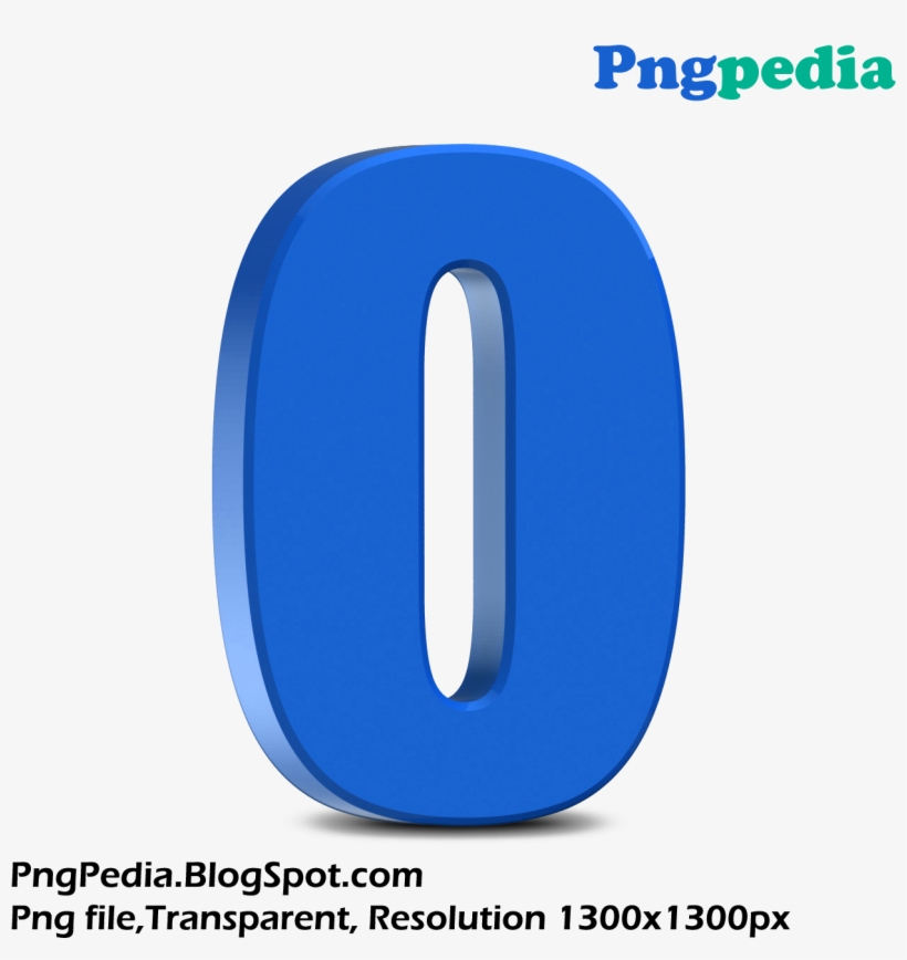 Blue 3d Numbers Set Zero - Red Number 0 - 1300x1300 PNG Download - PNGkit