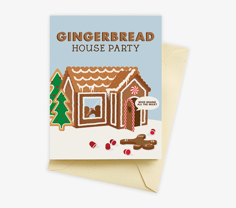 Gingerbread House Card[hol 2021 Ea] - Christmas Card - 600x777 PNG ...