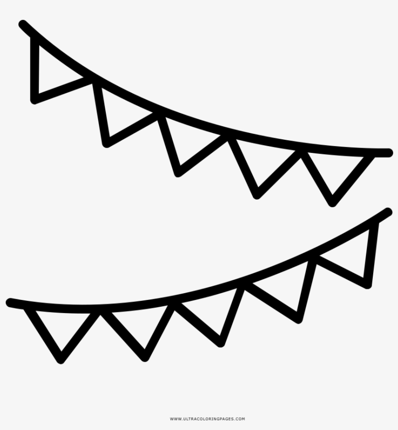 Bunting Coloring Page - Icon - 1000x1000 PNG Download - PNGkit