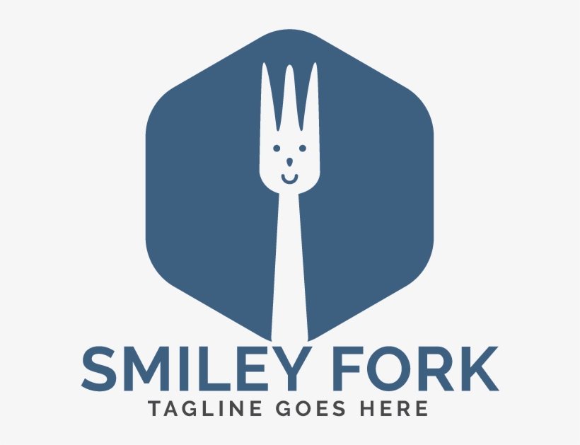 Smiley Fork Logo Design - Emblem - 1500x1000 PNG Download - PNGkit