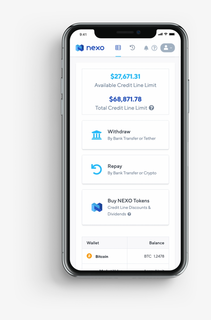 Nexo Platform Mobile - Iphone - 721x1164 PNG Download - PNGkit