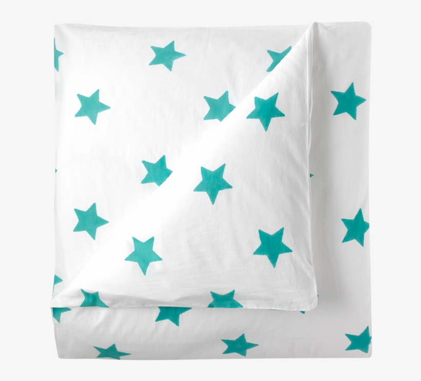 Turquoise Blue Star Single Duvet Cover - Love You To The Moon And Back ...