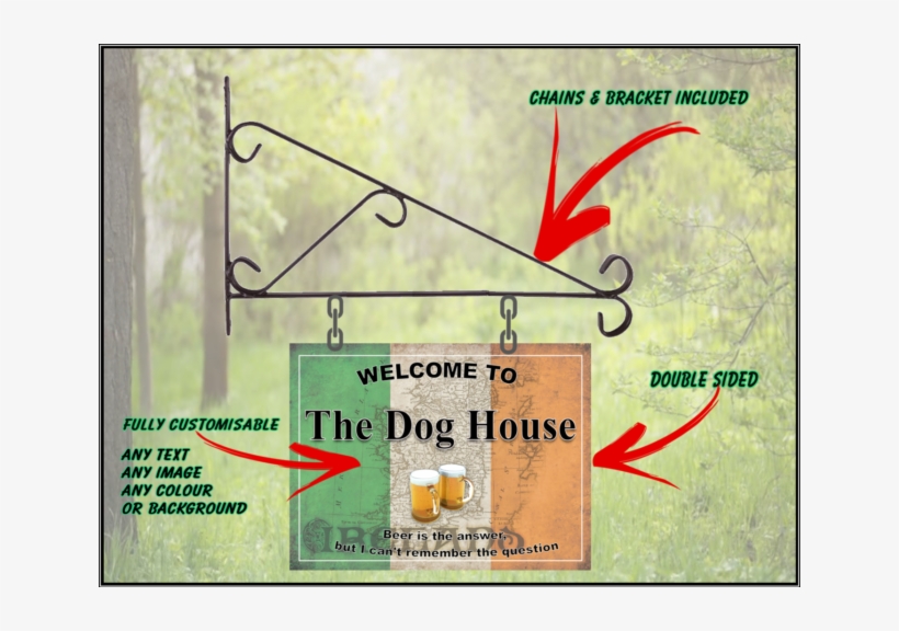 Personalised Hanging Bar Sign, Pub Sign, Home Bar, - Poster - 640x496 ...