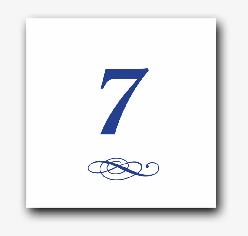 Download Transparent Elegant Blue Square Table Numbers - Cobalt Blue ...