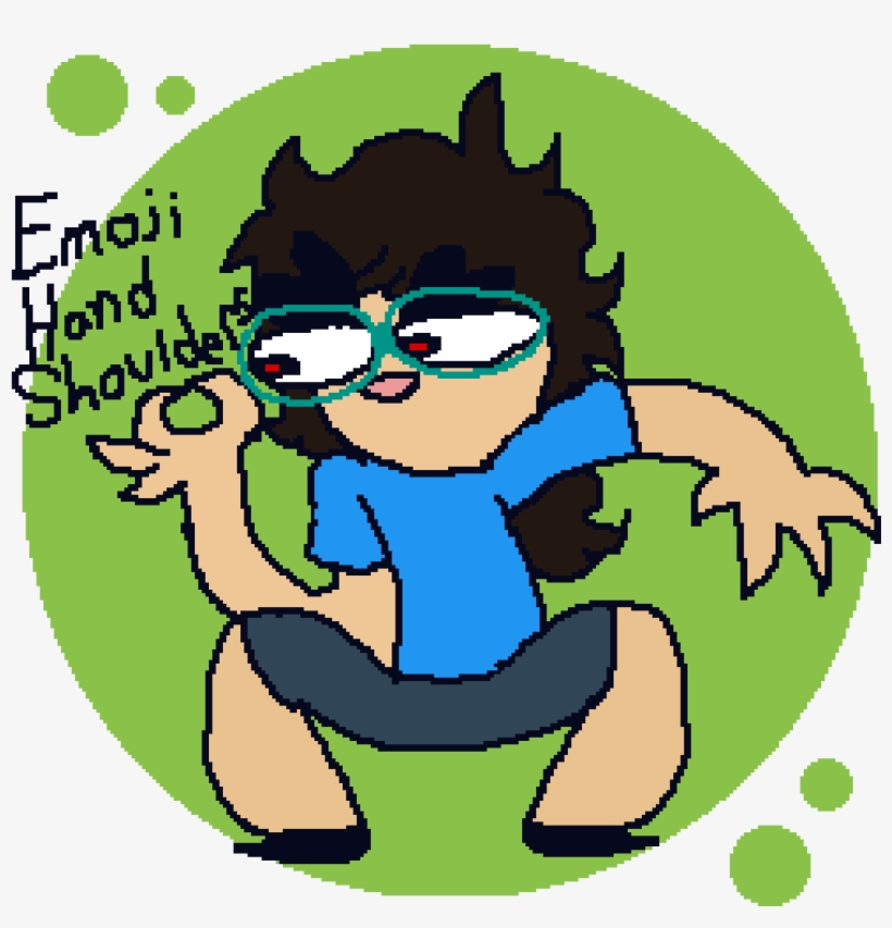 Emoji Hand Shoulders - Cartoon - 1000x1000 PNG Download - PNGkit