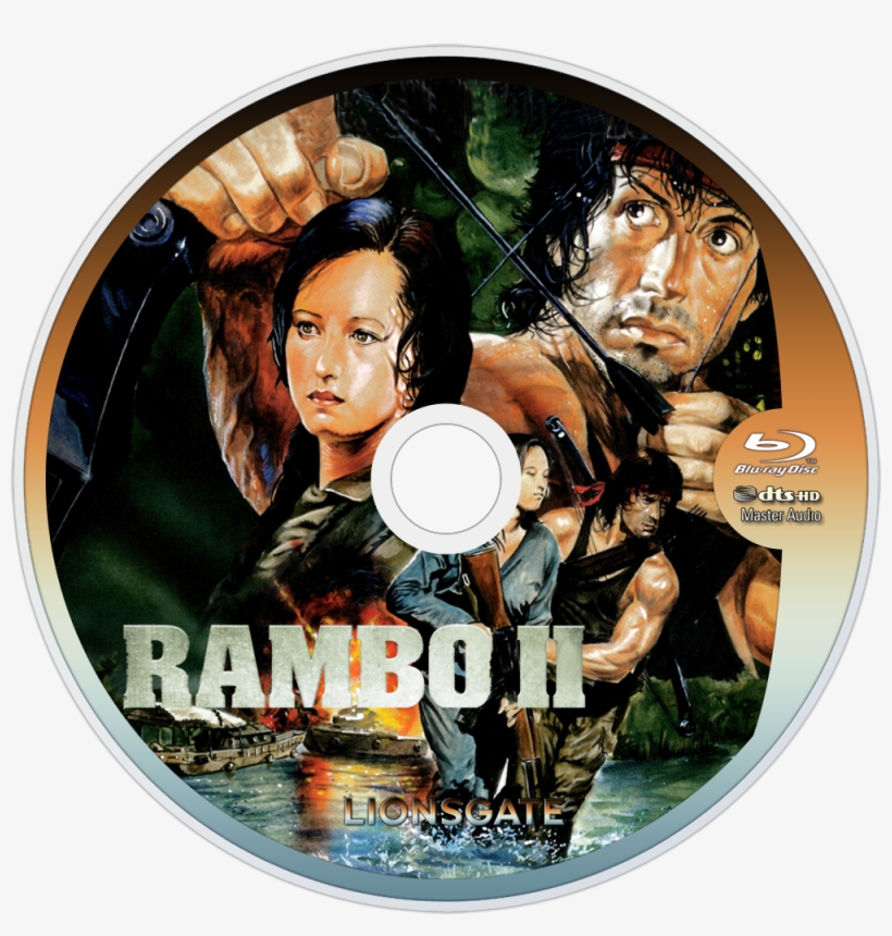 First Blood Part Ii Bluray Disc Image - Label - 1000x1000 PNG Download ...