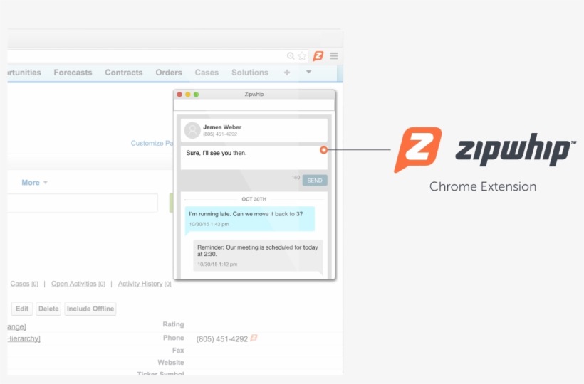 Even Faster Texting With Zipwhip Chrome Extension - Zipwhip - 1280x800 PNG Download - PNGkit