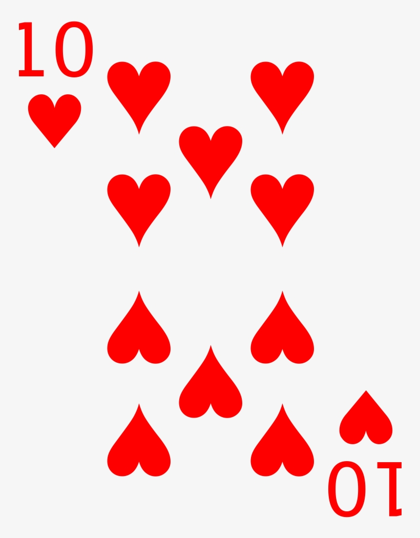 Cards 10 Heart - 10 Heart Cards - 747x1046 PNG Download - PNGkit